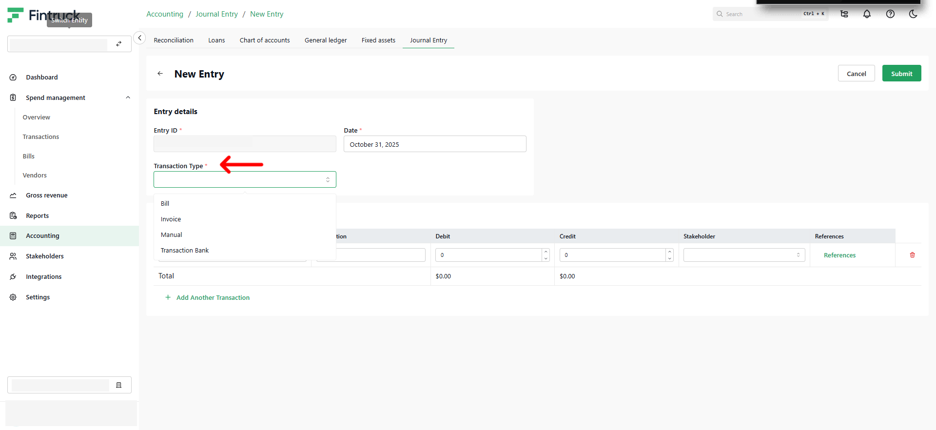 How to Create a Manual Journal Entry – Fintruck